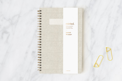 Minimal Linen Notebooks, Day Planners, or Address ... | Minted