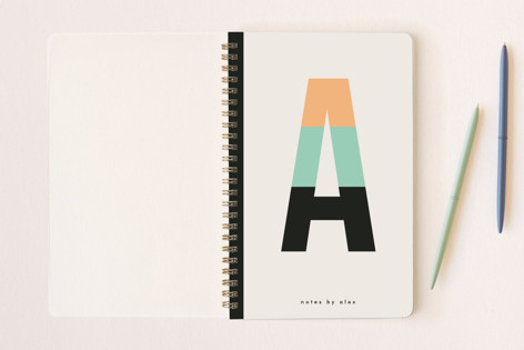 Initial Color Block Notebooks by Angela Garrick | Minted
