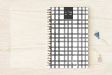 Textured Plaid Notebooks by Kanika Mathur | Minted