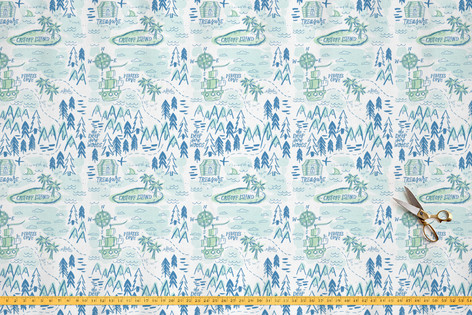 Treasure Map Fabric by Alethea and Ruth | Minted