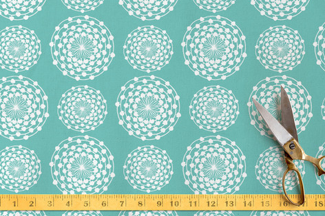 Floral Circle Mix Fabric by Amy Reber | Minted