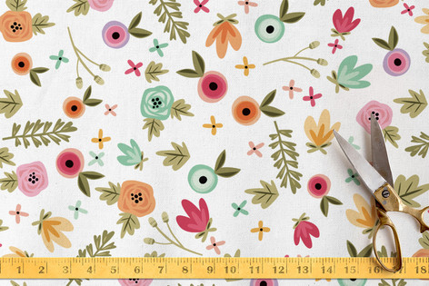 Springtime Floral Fabric by Kelsey Carlson | Minted