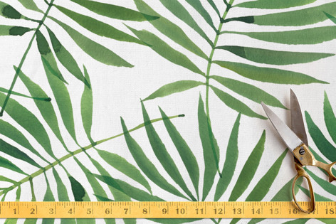 Palm Leaves Fabric by Shannon Chen | Minted