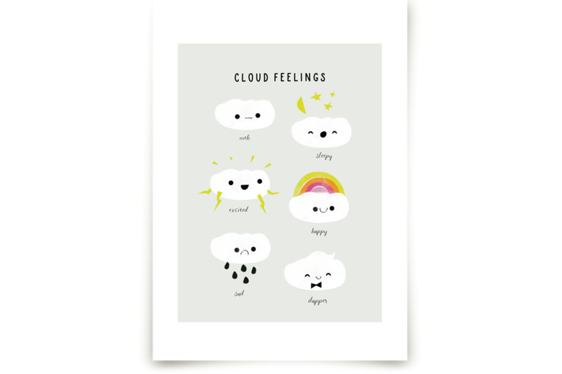 Cloud Feelings Nursery Art Prints by Lori Wemple | Minted
