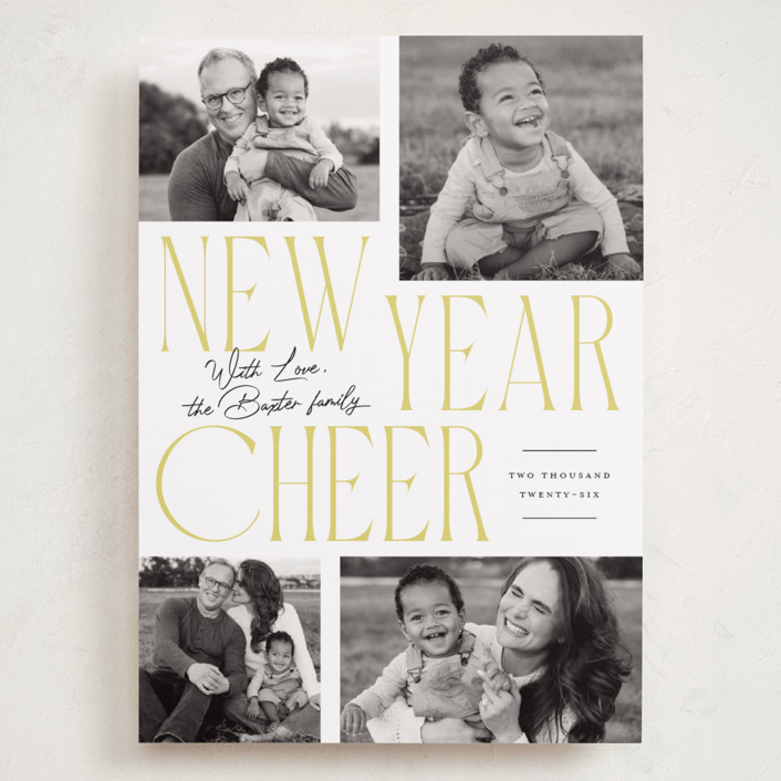 Bold Quad Grand Holiday Cards by Everett Paper Goods | Minted