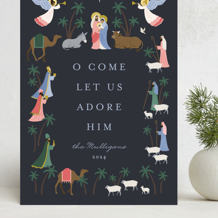 born in bethlehem Grand Holiday Cards by Jamie Alexander | Minted