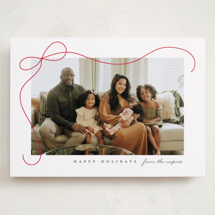 Cascading Bow Grand Holiday Cards by Lauren Chism | Minted