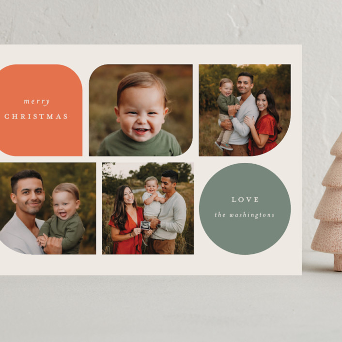 Modern Colorblock Grand Holiday Cards by Ashley Iwafuchi | Minted