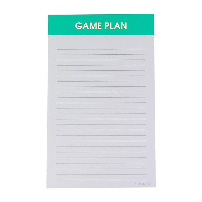 Game Plan - Lined Notepad Notepad by Chez Gagné | Minted