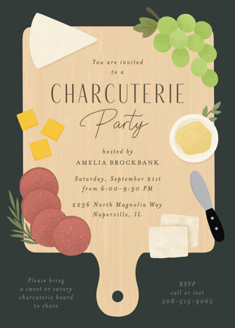Charcuterie Party Party Invitations by Kacey Kendrick Wagner | Minted
