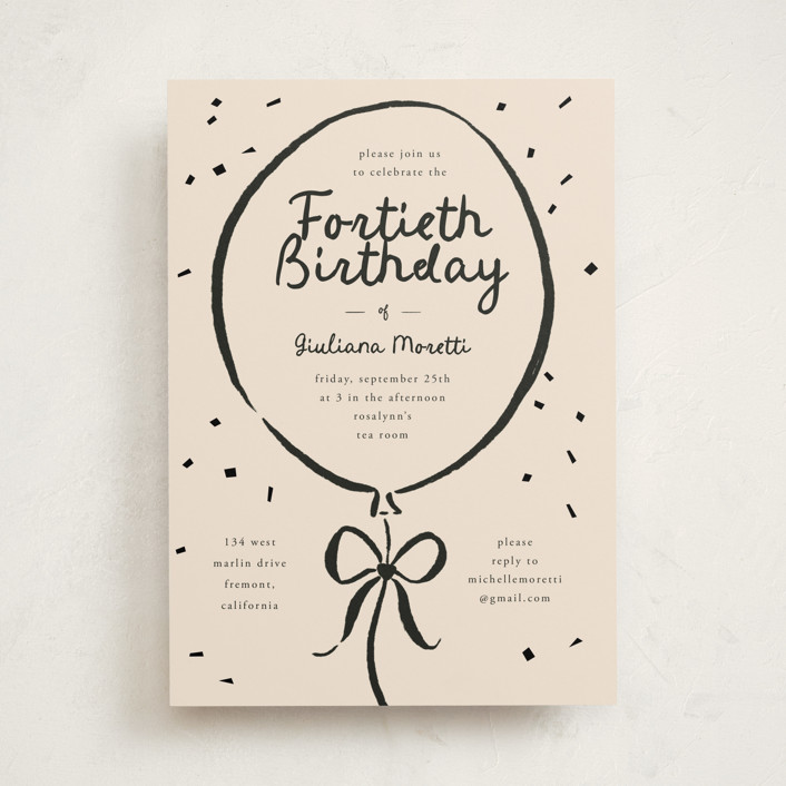 Inked Balloon Party Invitations by Carmia Jordaan | Minted