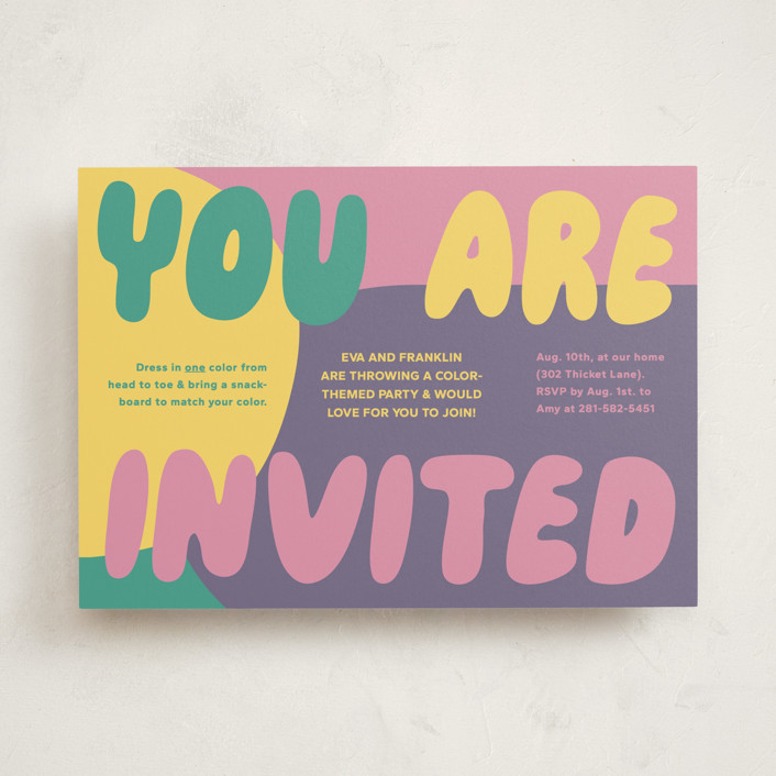 Colorful Party Party Invitations by Kristin Oliversen | Minted