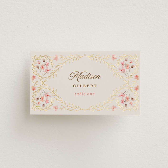 Victorian Foil-Pressed Place Cards by Claudia Orengo | Minted