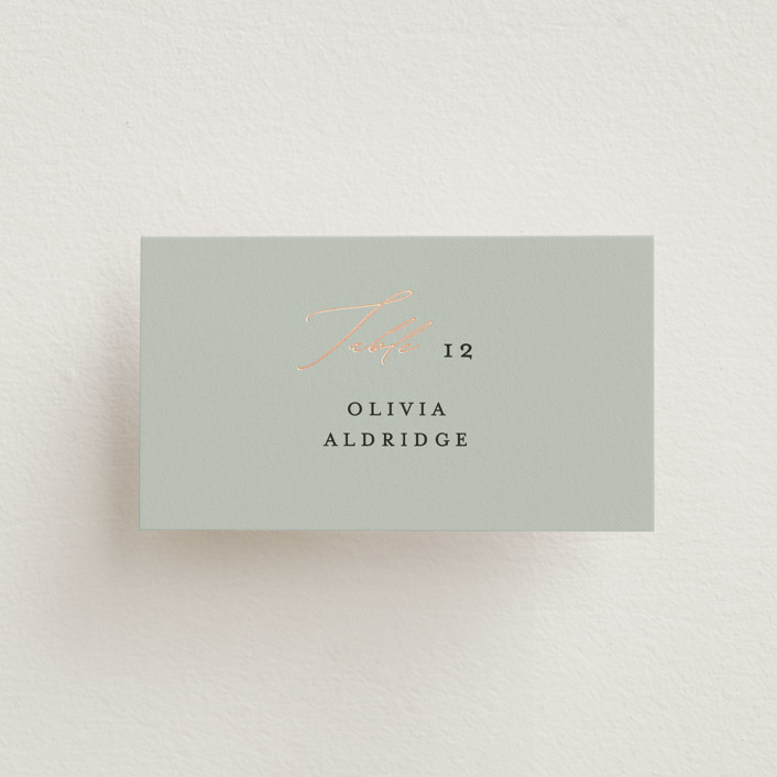Gilded Script Foil-Pressed Place Cards by Angela Thompson | Minted