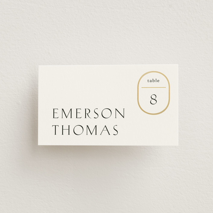 postcard Foil-Pressed Place Cards by Kaydi Bishop | Minted