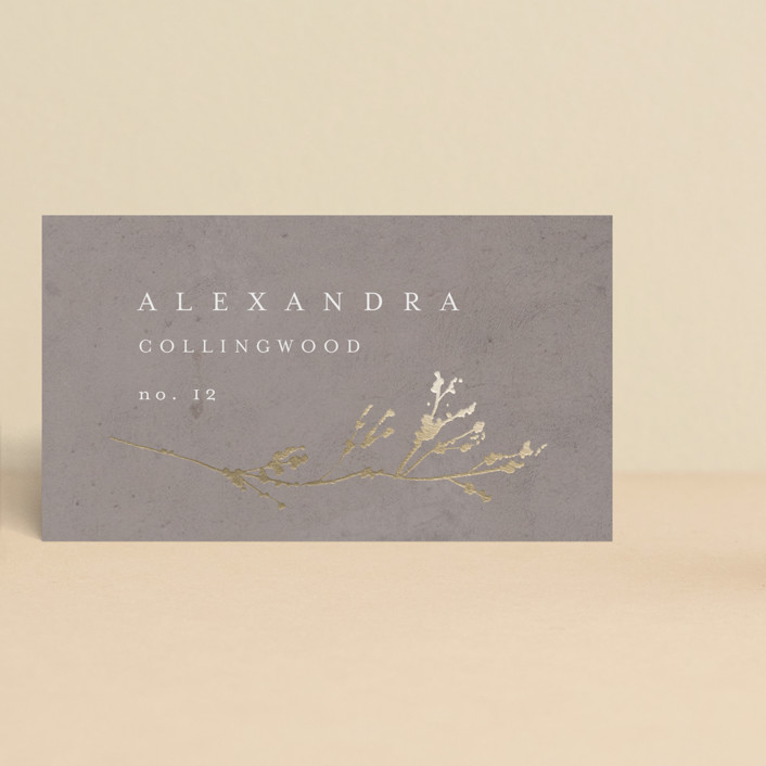 Slight Foil-Pressed Place Cards by Kelly Schmidt | Minted