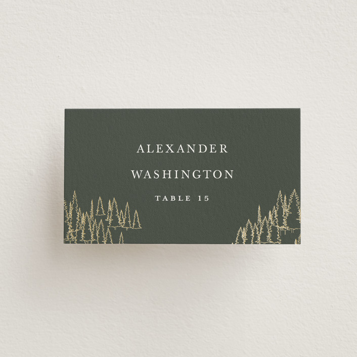 Peaks Foil-Pressed Place Cards by Sarah Brown | Minted