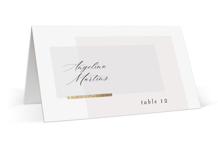 Clean and Modern Foil-Pressed Place Cards by Kelly Schmidt | Minted