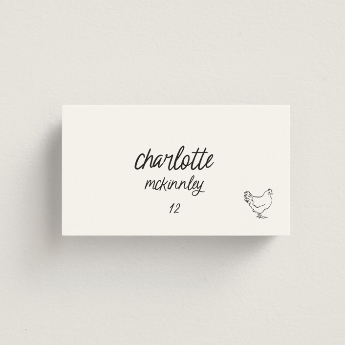 simple Place Cards - Chicken by Kelly Watkins | Minted