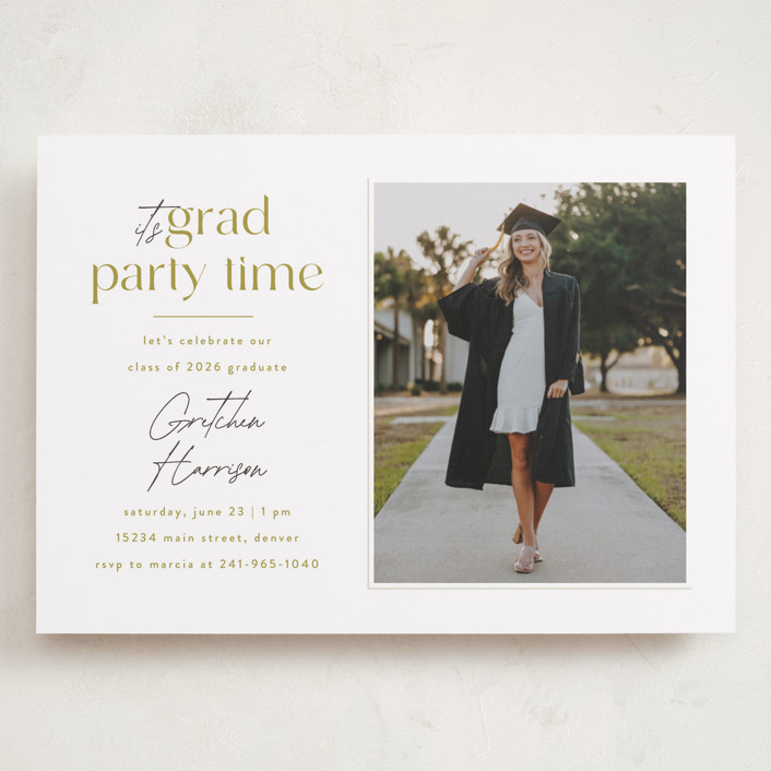 Grad Party Time Grand Graduation Party Invitations by Ashlee Townsend ...