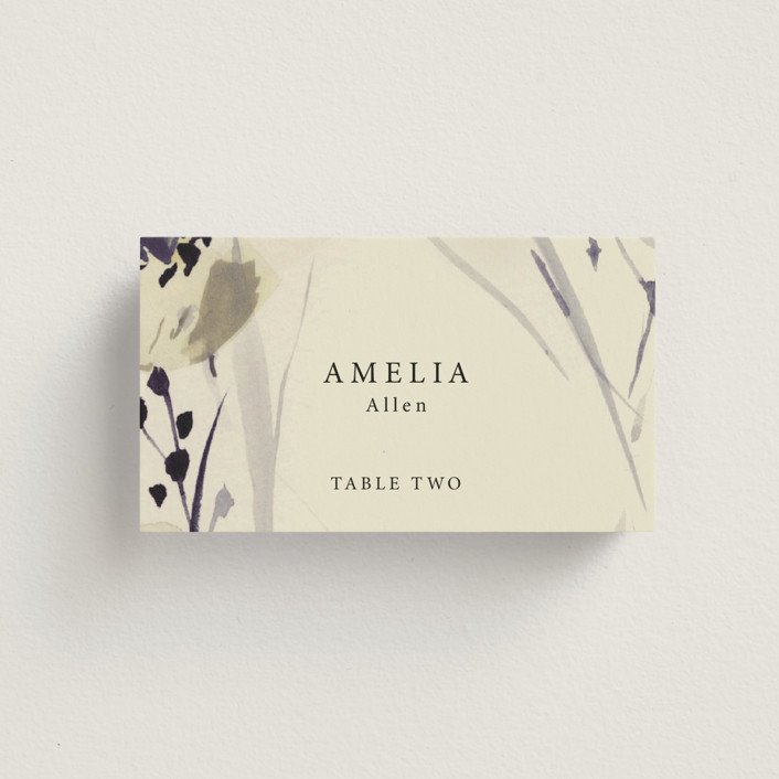 Linen and Cloth Place Cards by Peony Rose Design | Minted