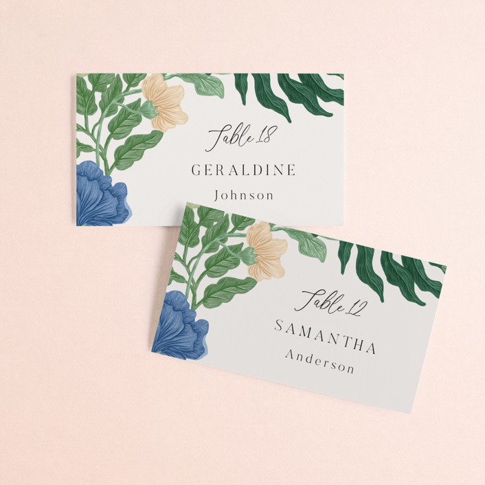 Floral Garden Place Cards by Elly | Minted