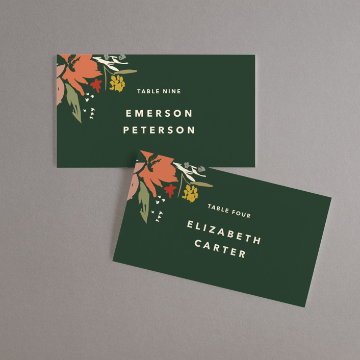 Bridal Bouquet Place Cards by Kindred Fields | Minted