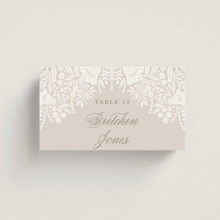 Lace Trim Place Cards by Kristen Smith | Minted
