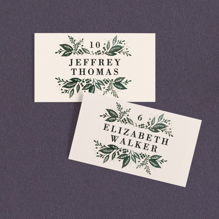 Greenery Bouquet Place Cards by Alethea and Ruth | Minted
