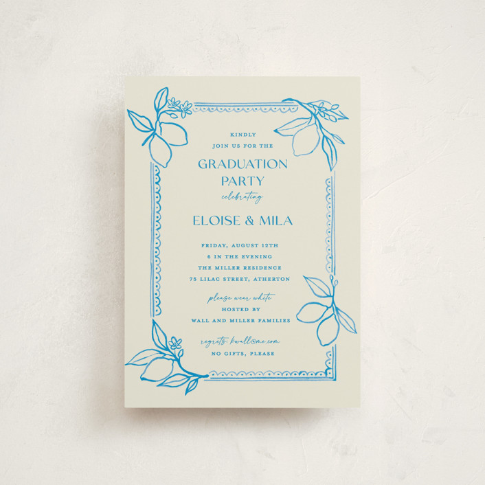Mediterraneo Petite Graduation Party Invitations by Pati Cascino | Minted