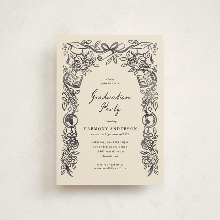 future in bloom Petite Graduation Party Invitations by Jamie Alexander ...