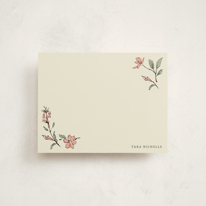 Elegant Floral Stationery Personalized Stationery by RachelYaej | Minted
