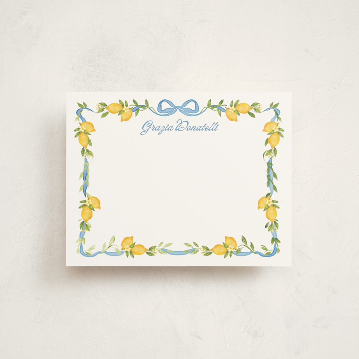 Limoncello Personalized Stationery by Petra Kern | Minted