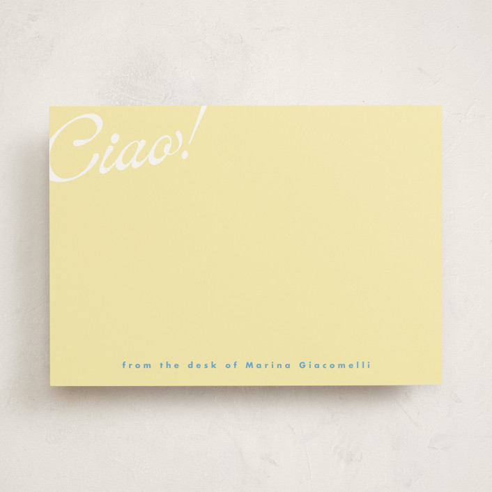 Ciao 5x7 Personalized Stationery by Tamara Hilje | Minted