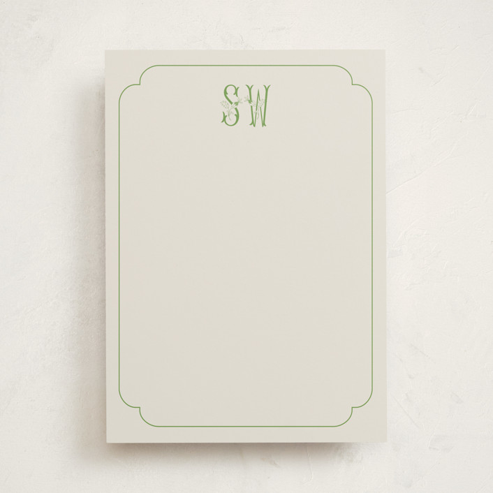 Blooming Letters 5x7 Personalized Stationery by Alize Cetintas Kure ...