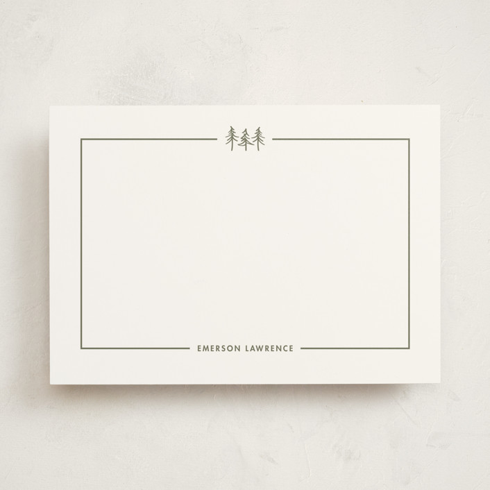 Three Pines 5x7 Personalized Stationery by Townsend Majors | Minted