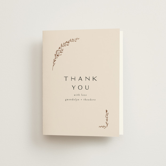 Embellished Arch Foil-Pressed Bridal Shower Thank You Cards by Erica ...
