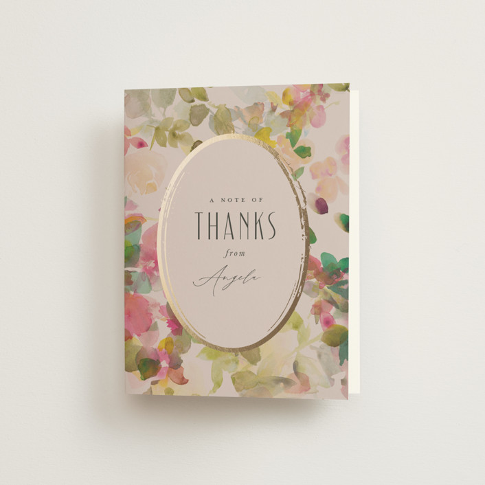 floral jewels Foil-Pressed Bridal Shower Thank You Cards by Lori Wemple ...