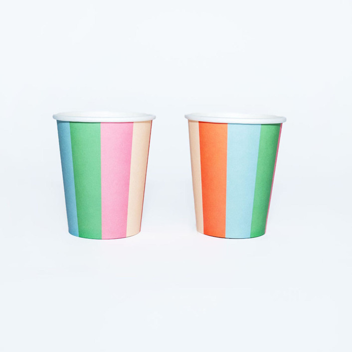 Striped Paper Cups (x 12) - Striped Collection Party Cups by POP Party ...