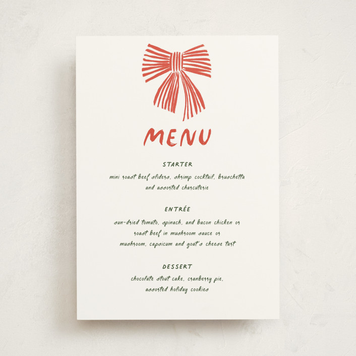party bow Party Menus by Angela Marzuki | Minted