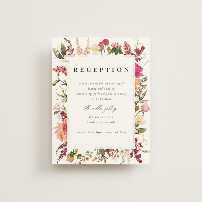 Lush Foil-Pressed Reception Cards by Susan Moyal | Minted