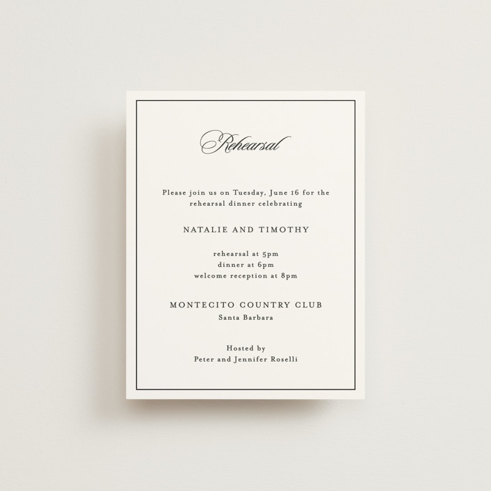 Sincerity Rehearsal Dinner Cards by Kimberly FitzSimons | Minted
