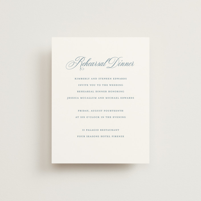 Empire Rehearsal Dinner Cards by Jennifer Postorino | Minted