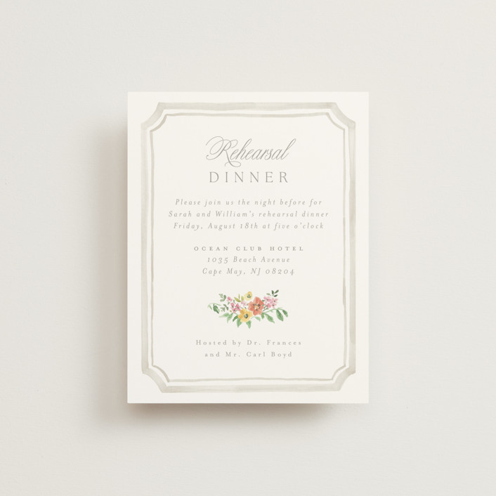 Chelsea Rehearsal Dinner Cards by Everett Paper Goods | Minted