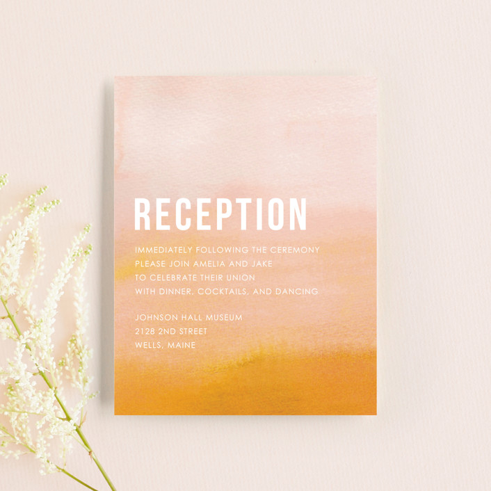 Ombre Reception Cards by Dean Street | Minted