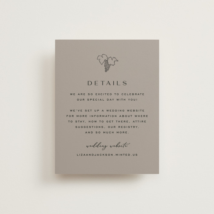 Wine Label Reception Cards by Owl and Toad | Minted