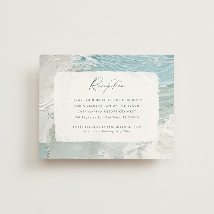 Tidal Wave Reception Cards by Hooray Creative | Minted