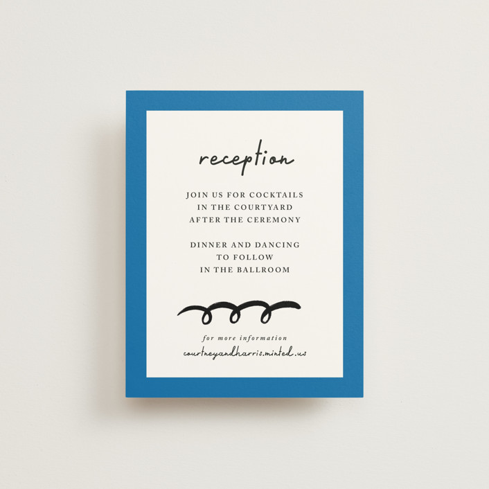 Swirl Frame Reception Cards by mo kelley | Minted