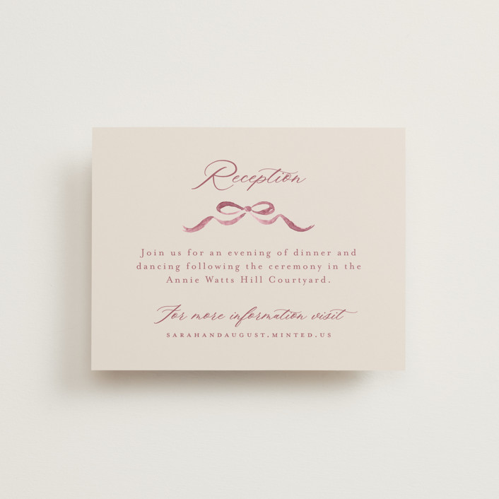 Crest Fall Reception Cards by Pink House Press | Minted