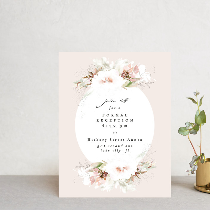 Beautiful Spring Reception Cards by Phrosné Barwood | Minted